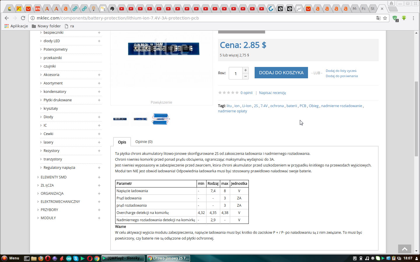 Czy płytka Fdc-2s-2 2S 7.4V 3A może działać jako balancer i ładowarka?