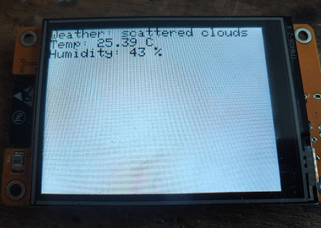 ESP32 and touch display - tutorial part 4 - weather from the internet, API, JSON