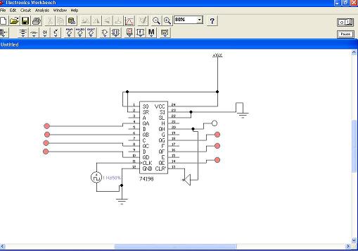 Dlaczego układ 74198 nie zeruje po zaświeceniu 8 próbówki?