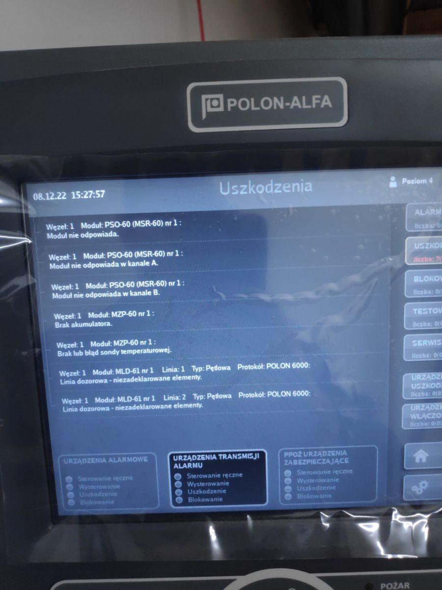 [Rozwiązano] Połączenie Polon 6000 z centralą oddymiania D+H 4408k, EKS 6044 i kontrola windy
