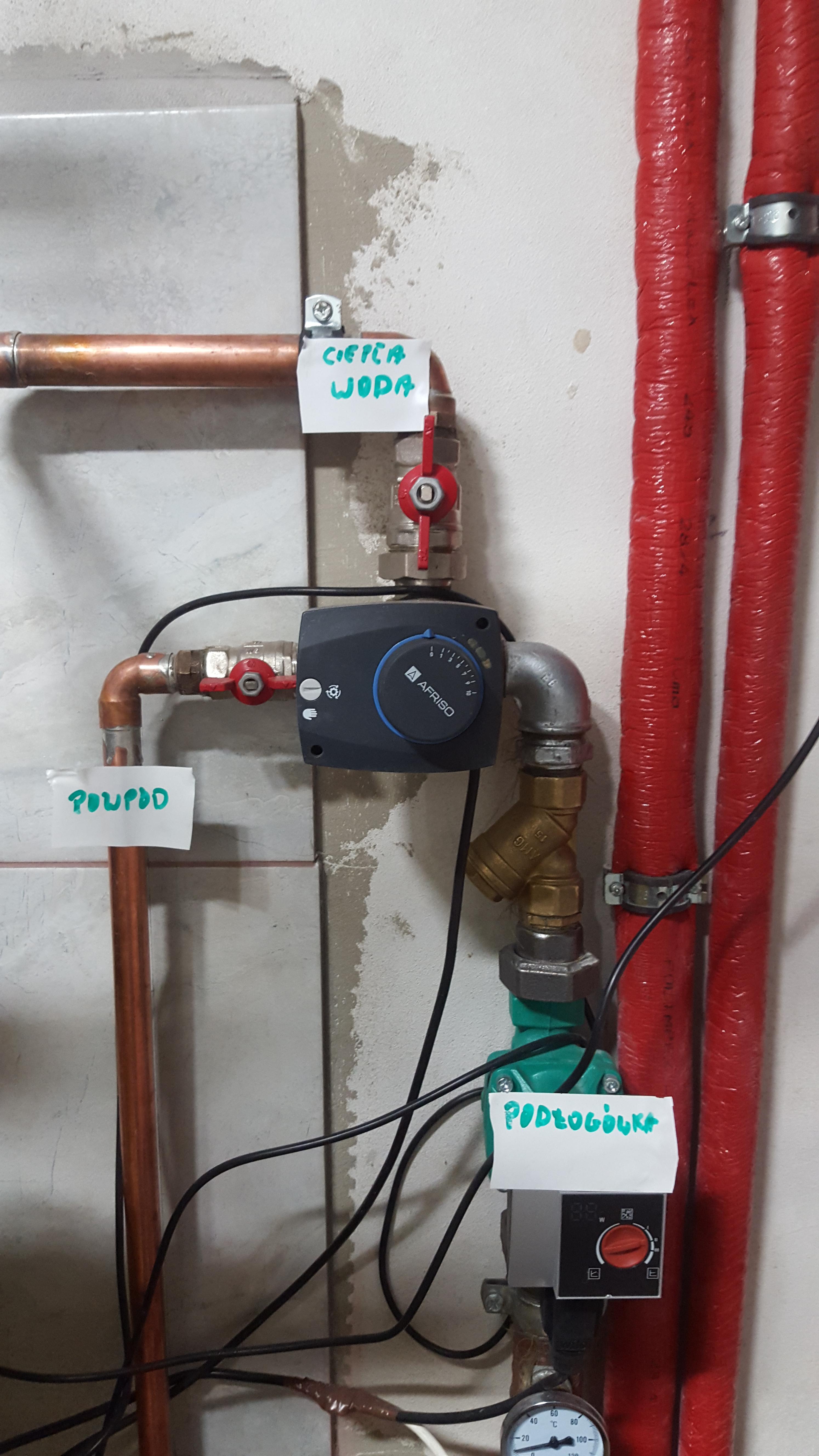 [Inne] schemat podłączenia ogrzewania centralnego z podlogowka