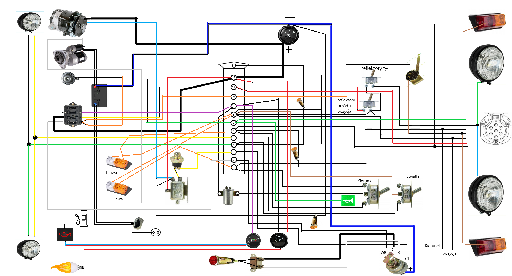 T25 - Nowa elektryka, nie odpala ze stacyjki, kontrolka świeci, na ...
