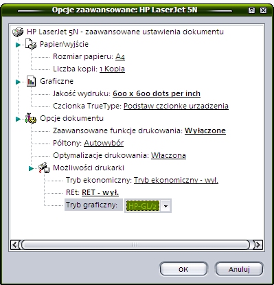 HP5: Wolny wydruk PDF z obrazami - PostScript vs PCL, porównanie prędkości