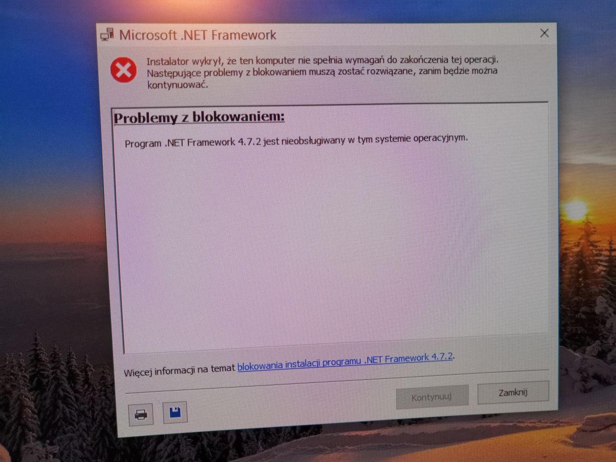 [Rozwiązano] Windows 10 problem z zainstalowaniem Microsoft NET Framework
