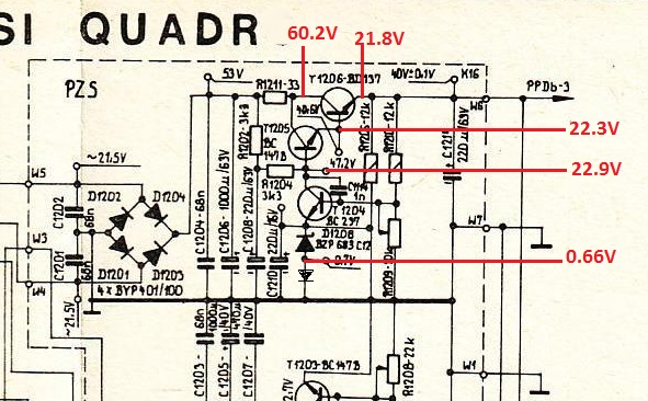 Radmor 5102-TE - Palący się tranzystor BC237 (T1204)