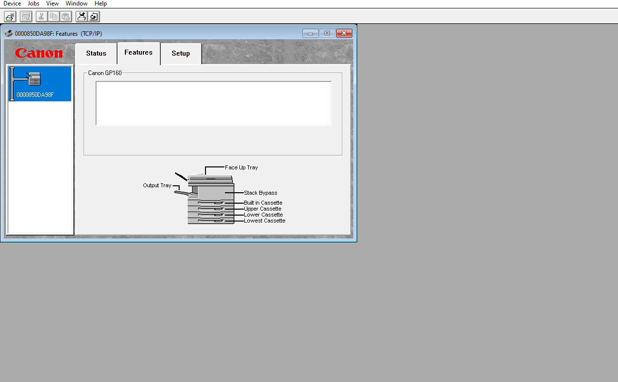 Canon GP160 – drukarka wykrywana w NetSpot jako Device Is Not Ready ...