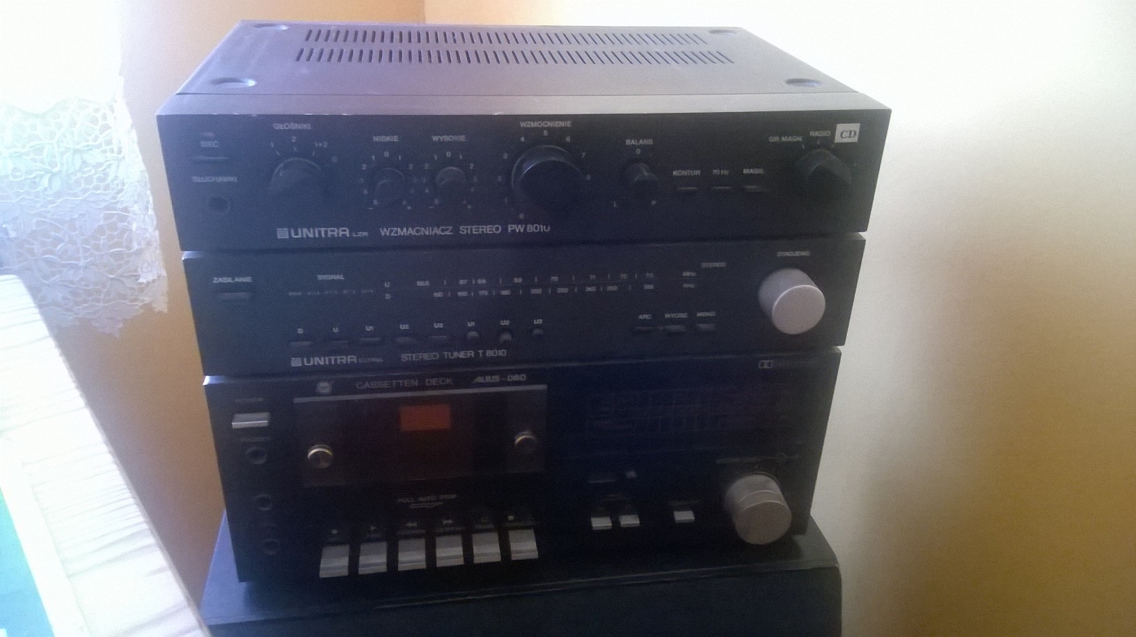 [Sprzedam] Wzmacniacz PW8010+radio+magnetofon+głośniki