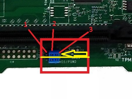 Jak zrestartować BIOS na płycie HP Reno2 Rev. A - Clear CMOS?