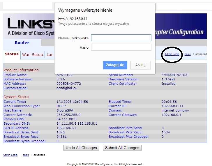[Rozwiązano] Jak wykorzystać Linksys SPA2102 bez hasła admina i jakie ...