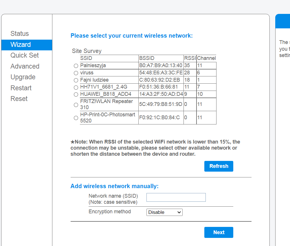 Konfiguracja połączenia internetowego - Loger falownika Deye, TL-WN722N ...