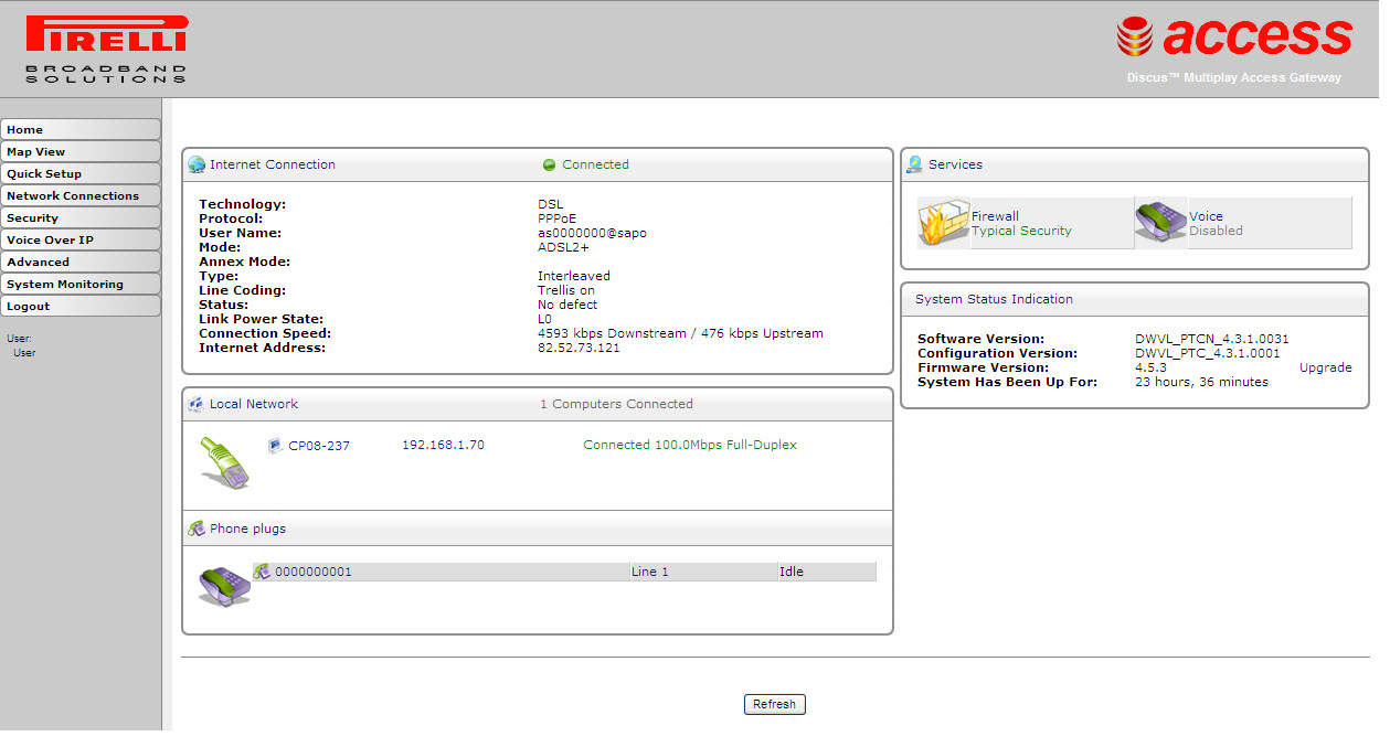 Router Pirelli DRG A223G w Netii połaczenie się z interentem