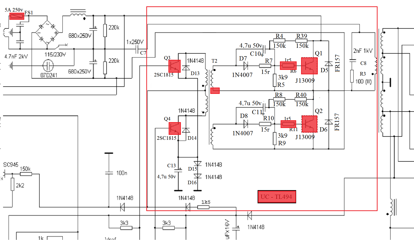 (LED, CCTV) 12V 16,5A - Potrzebny schemat zasilacza impulsowego