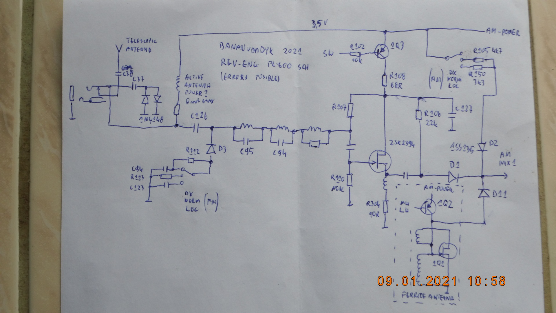Naprawa odbiornika Tecsun PL-600 - wymiana tranzystora FET 2SK2394 i ...