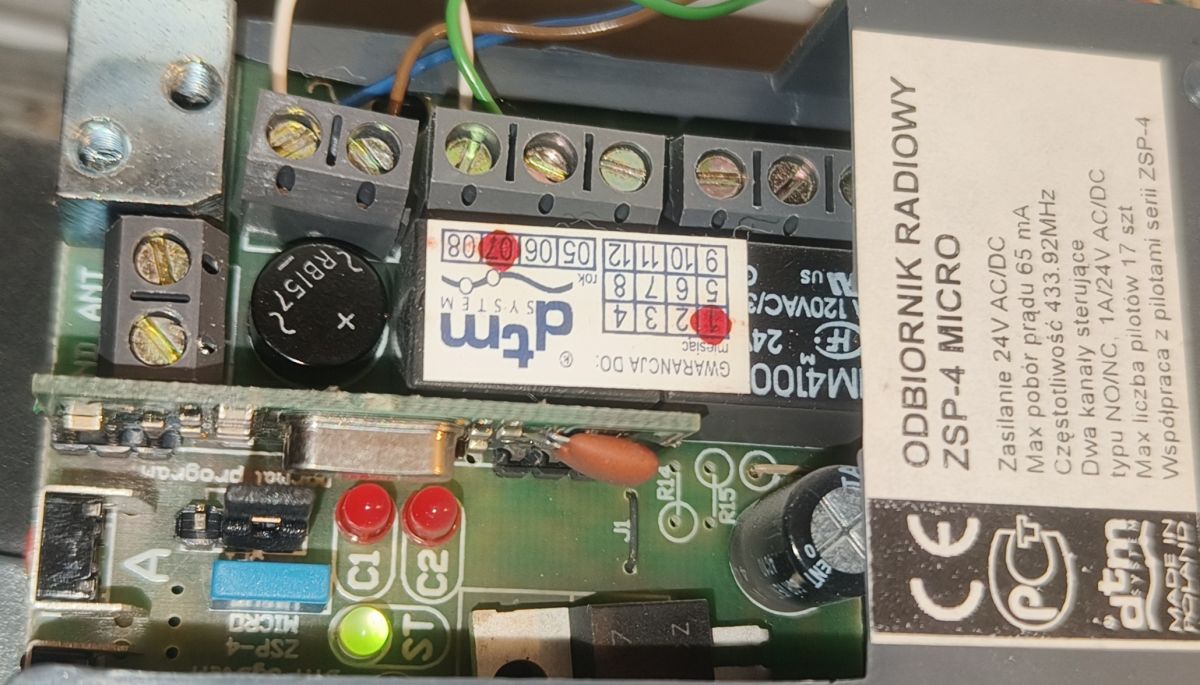 Jak dodać nowy pilot do odbiornika bramy ZSP-4 Micro 433MHz – procedura ...