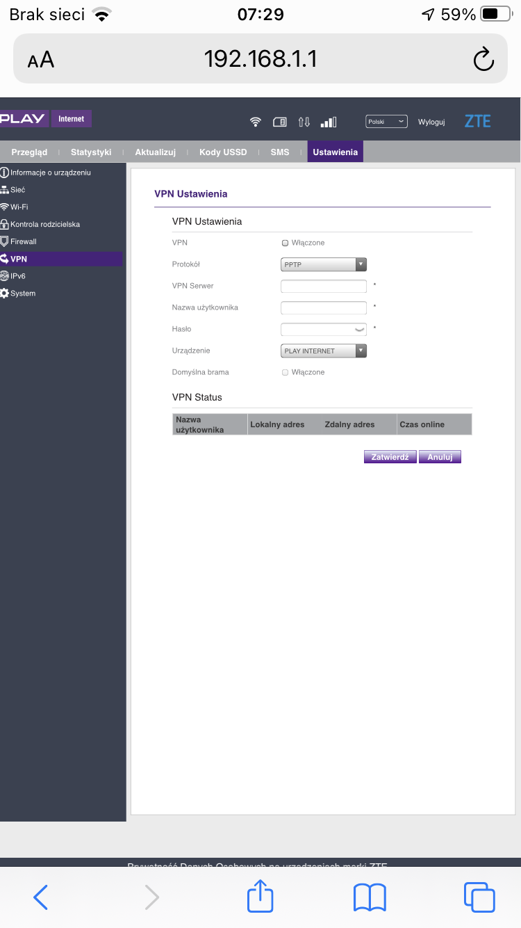 Jak poprawnie przeprowadzić konfigurację NETBOX Play z ZTE WF380?