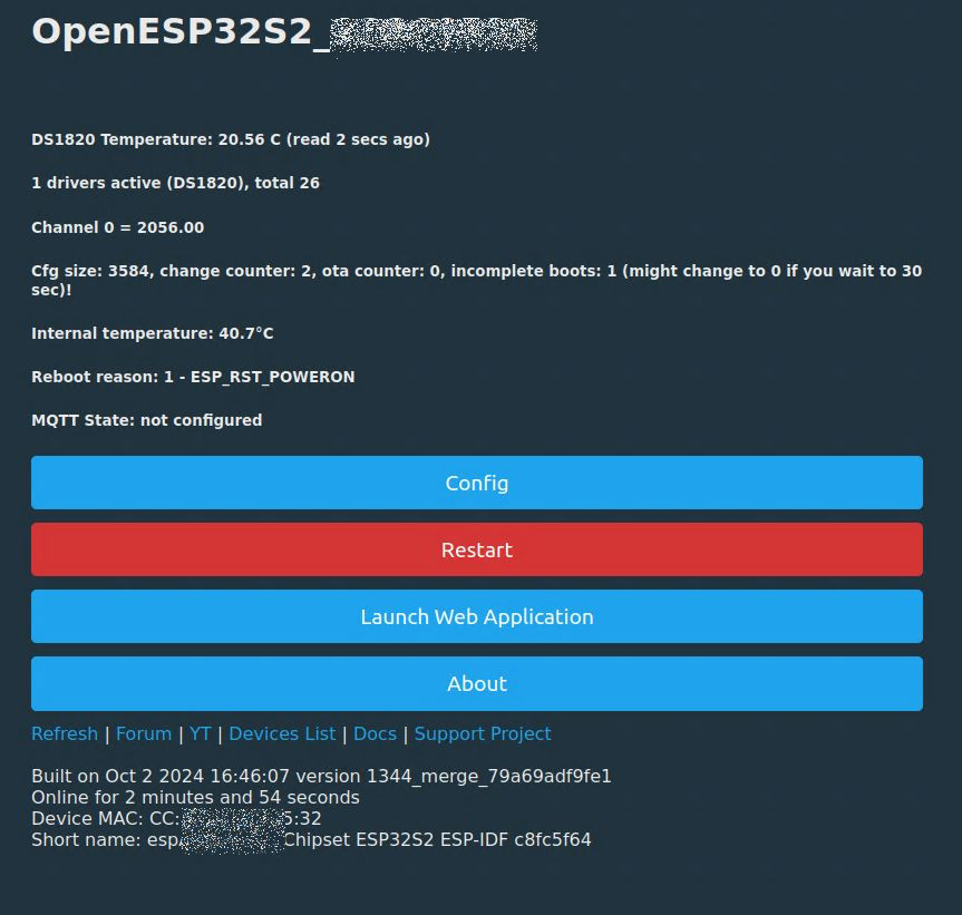 Configuring OpenBeken on ESP32 with 4MB Default Using sdkconfig.defaults.esp32 - 5