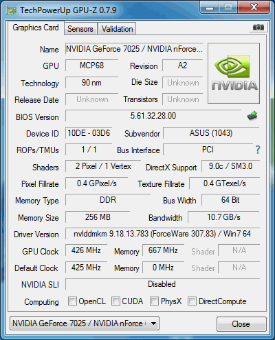 Nvidia GeForce 7025 - Czy niezgodna wersja DirectX'a może być przyczyną?