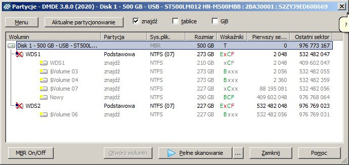 Odzyskiwanie struktury katalogów na dysku zewnętrznym - poszukiwanie ...