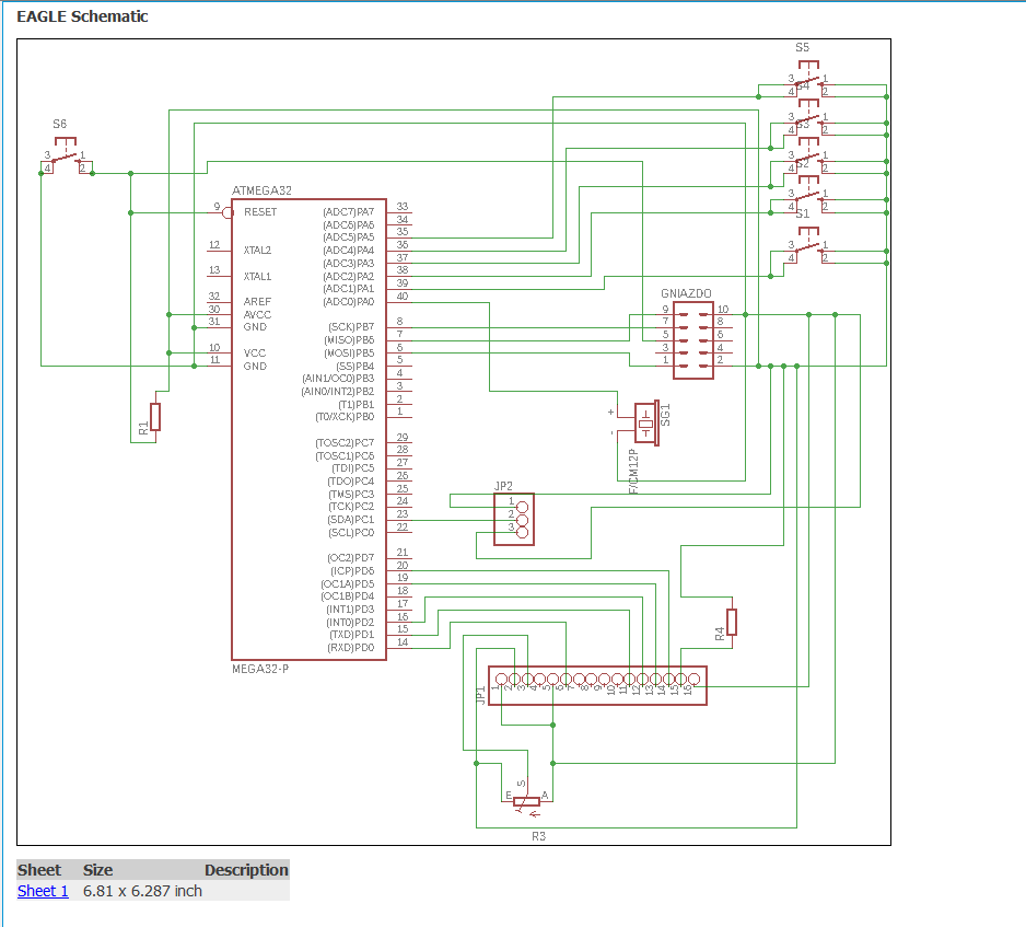 Jak prawidłowo podłączyć buzzer do Atmega32 w systemie alarmowym?