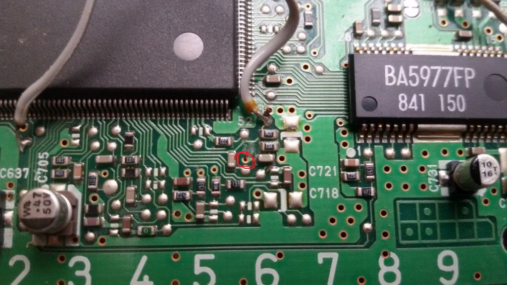 Schemat podłączenia chipu 12C508A do płyty PU-22 w PSX/SCPH-7502 z 1999 ...