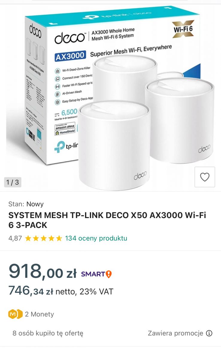 Problem z konfiguracją sieć Mesh z Sagecom Fast 5670 i Huawei Wifi Mesh ...