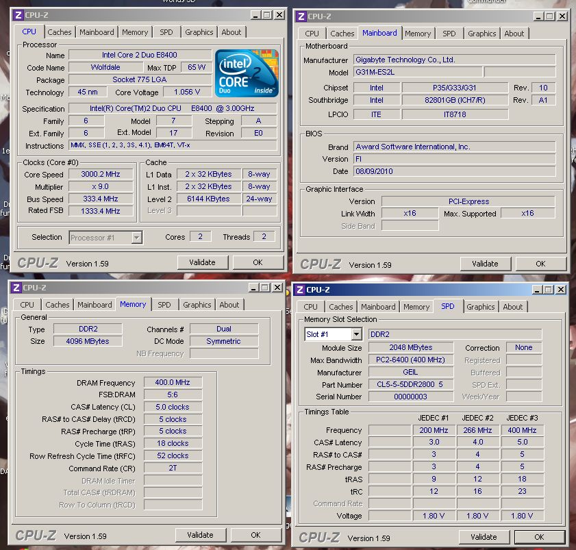 Core 2 Duo E8400, pytanie bardziej odnośnie pamięci
