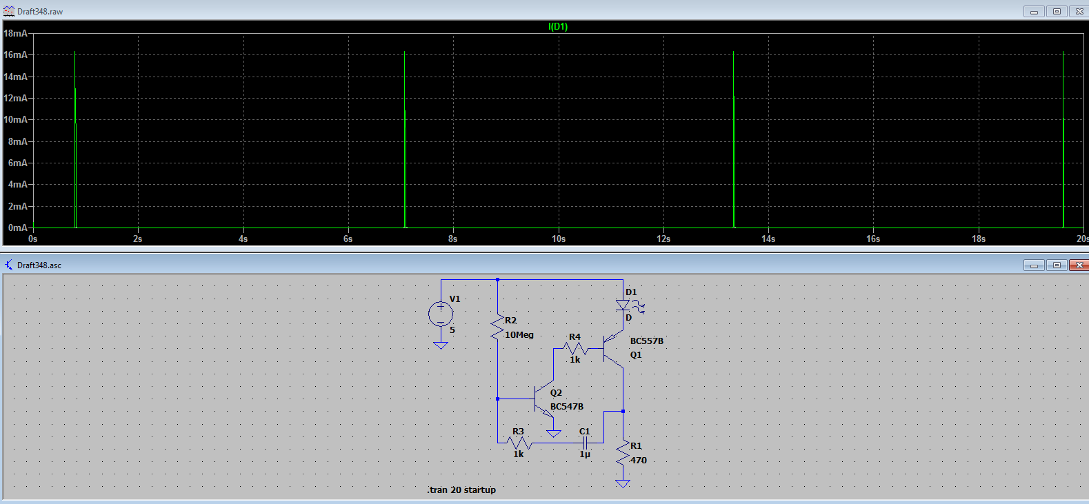 [Rozwiązano] Błyskająca biała dioda LED: prosty schemat z rozbłyskiem ...