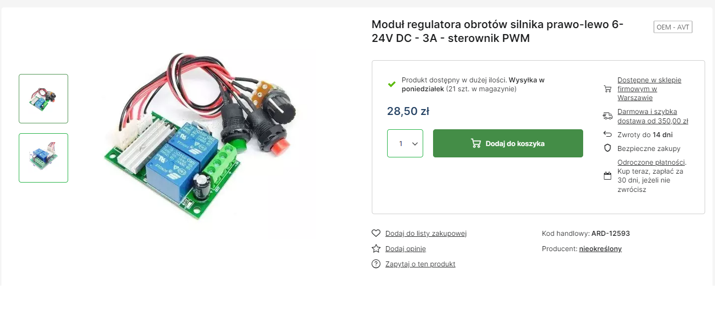 Jak zrobić sterowanie silnikiem 12V w lewo/prawo na przyciskach z ...
