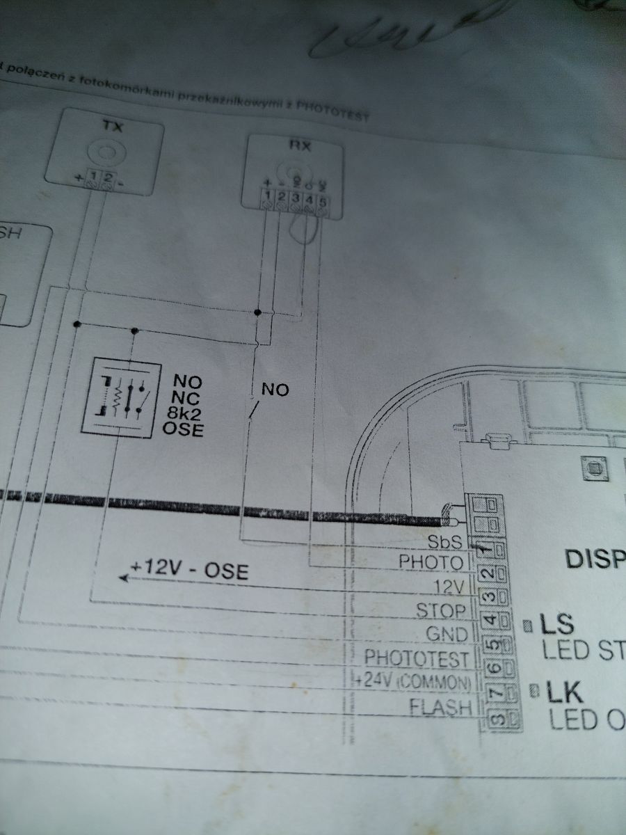 Jak podłączyć styki 13 i 14 modułu Nice WiFi SBP-01 do Spido 600?