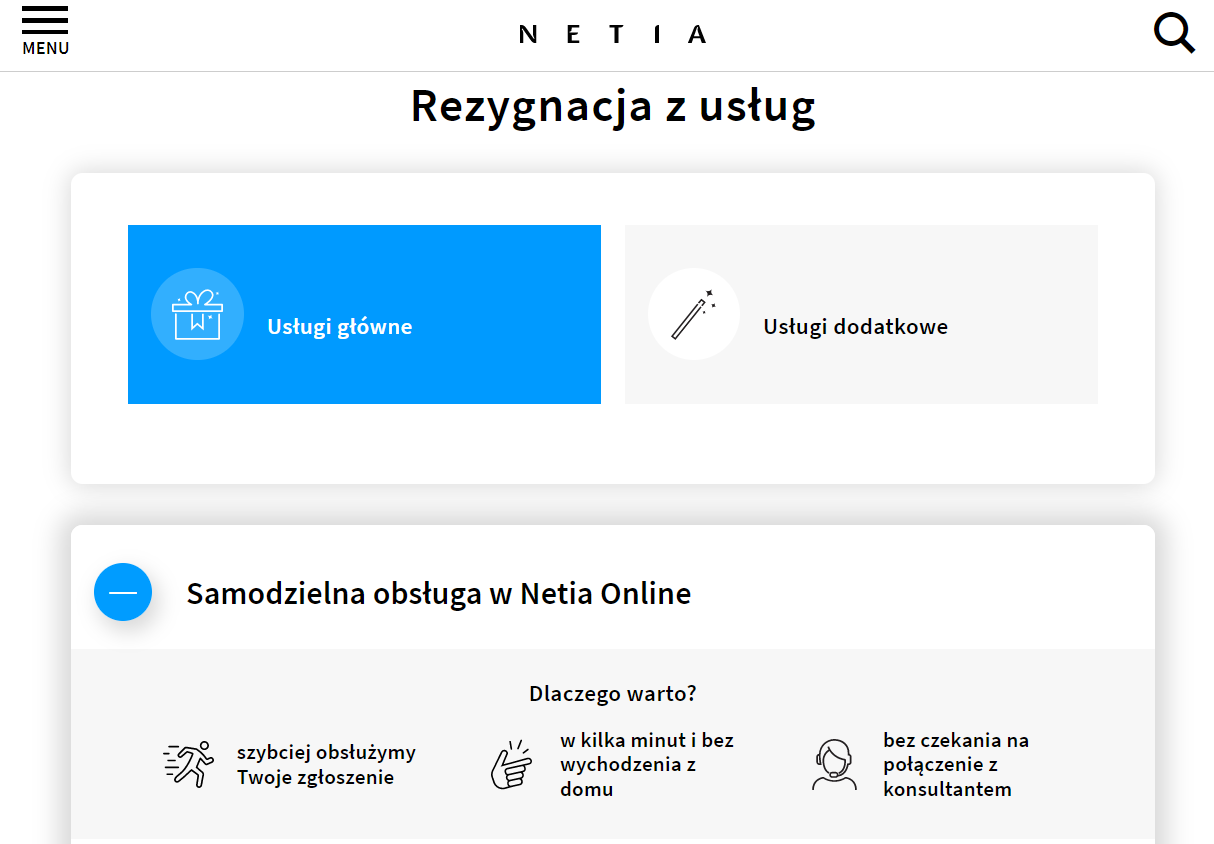 Szablon do rezygnacji z usług internetu i telefonu stacjonarnego w Netii