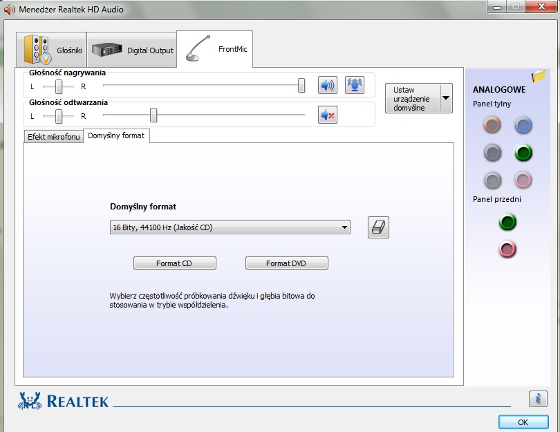 Jak ustawić mikrofon USB jako domyślne urządzenie w Realtek?