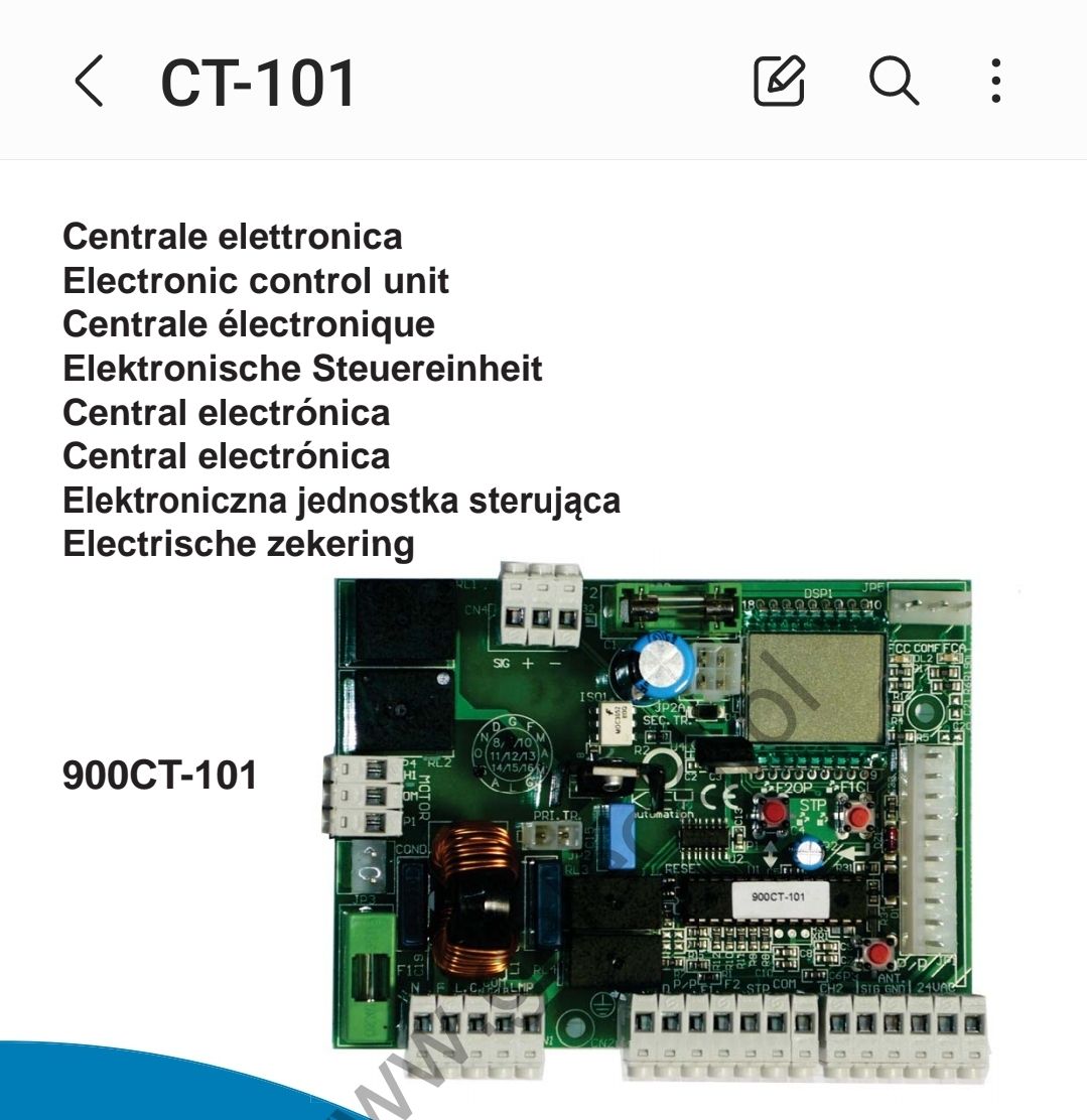 Napęd KEY 900CT - brama się otwiera, nie zamyka. Wyświetlacz pokazuje ...