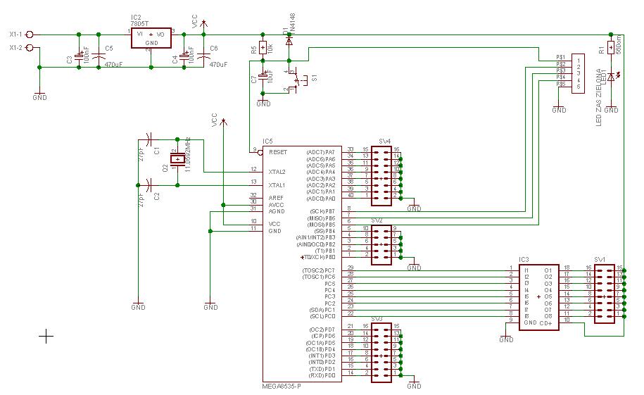Schemat z ATMega8535 - czy potrzebne są dodatkowe rezystory?