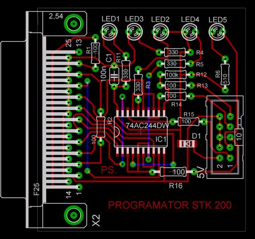 STK200 i AVR Studio na Win XP - zasilanie i współpraca z układem ...