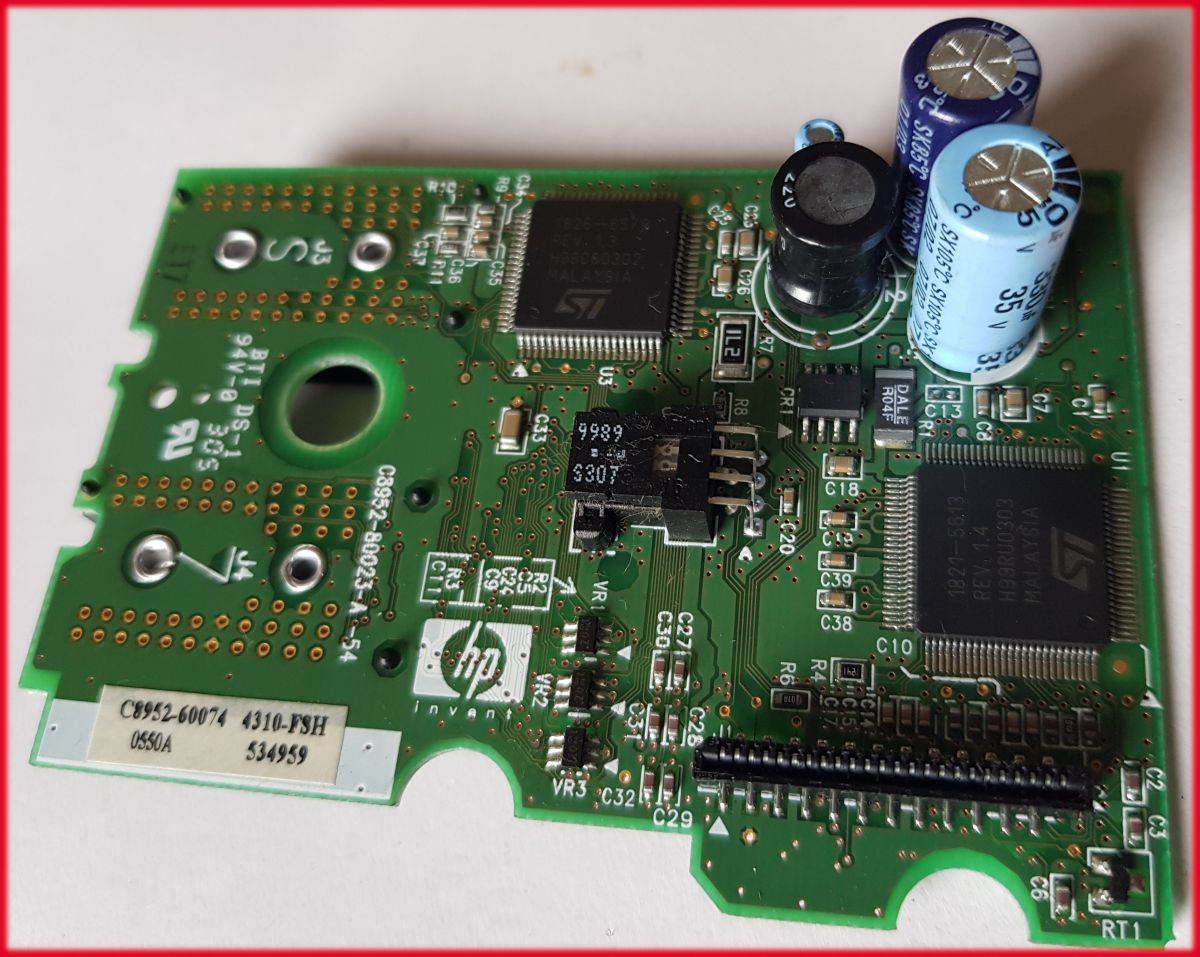 Drukarka HP 3820 - wnętrze, recykling - elektroda.pl