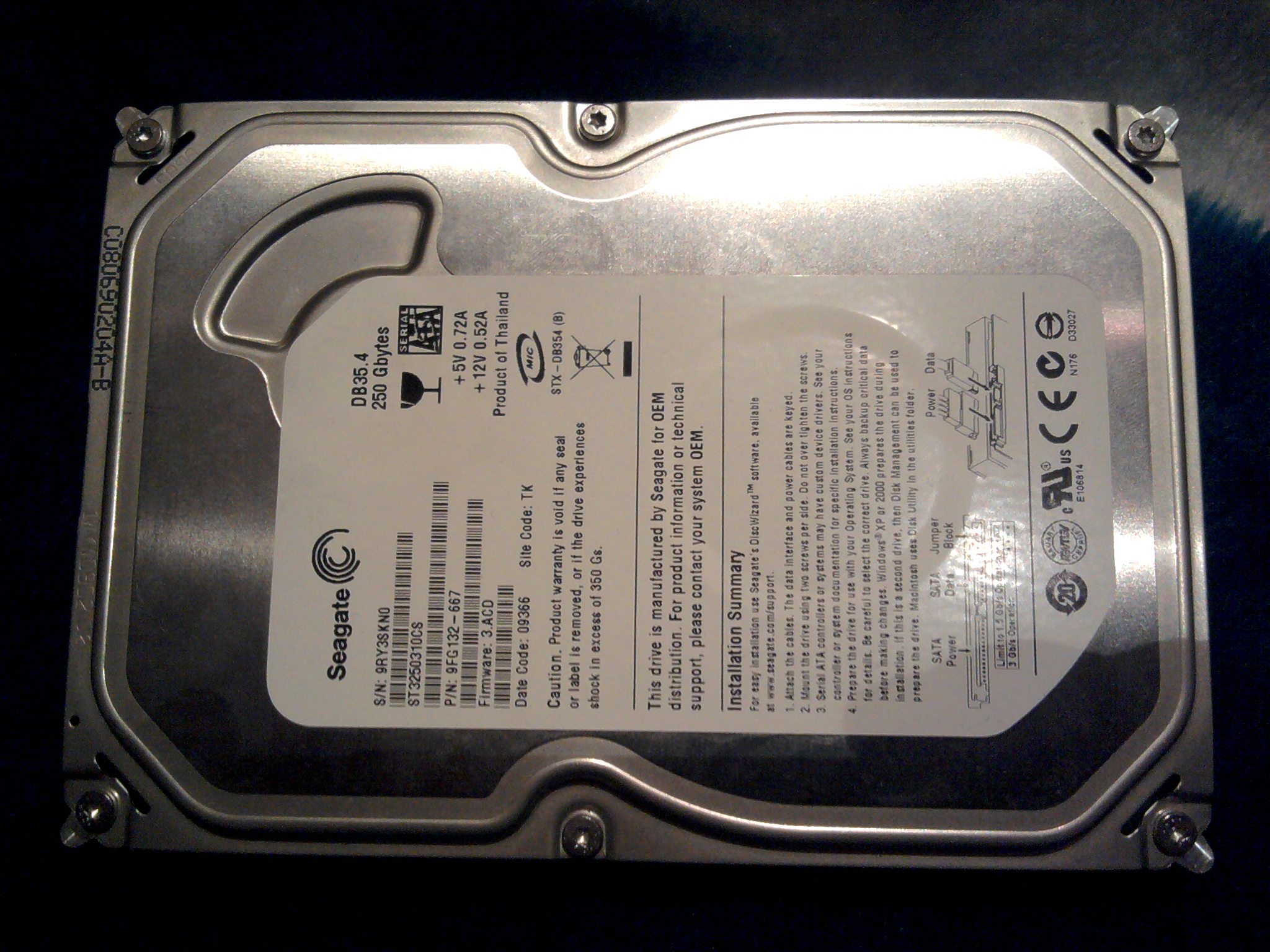 [Sprzedam] Dysk twardy Seagate ST3250310CS 250Gb - elektroda.pl