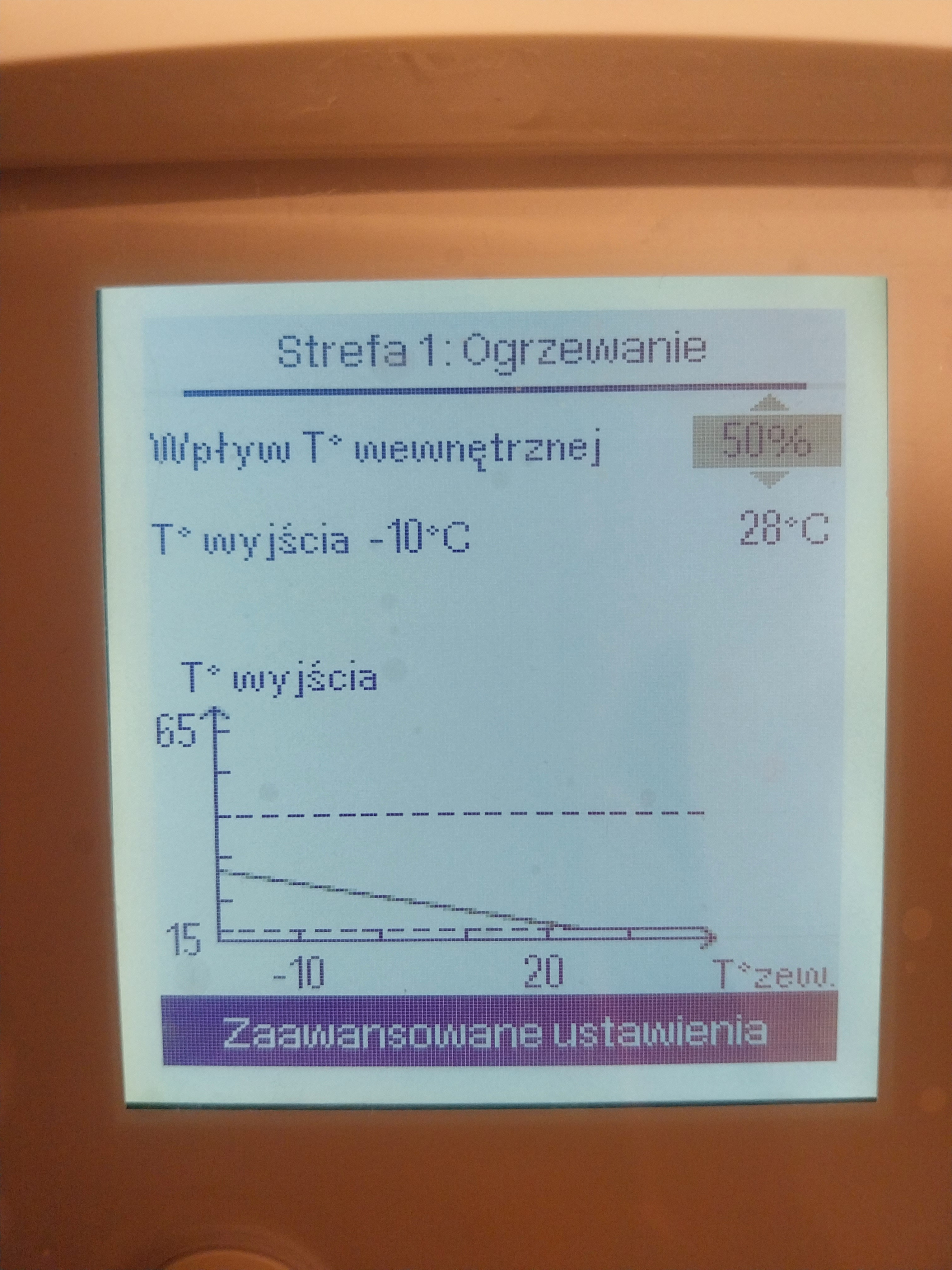 Programowanie krzywej grzewczej w pompie ciepła Atlantic 8KW Extensa duo