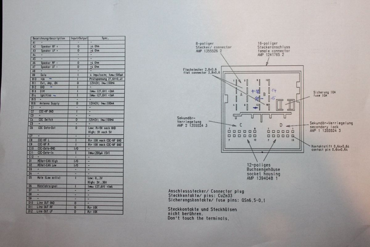 [Rozwiązano] MAN MMT starter - schemat połączeń dla tego radia