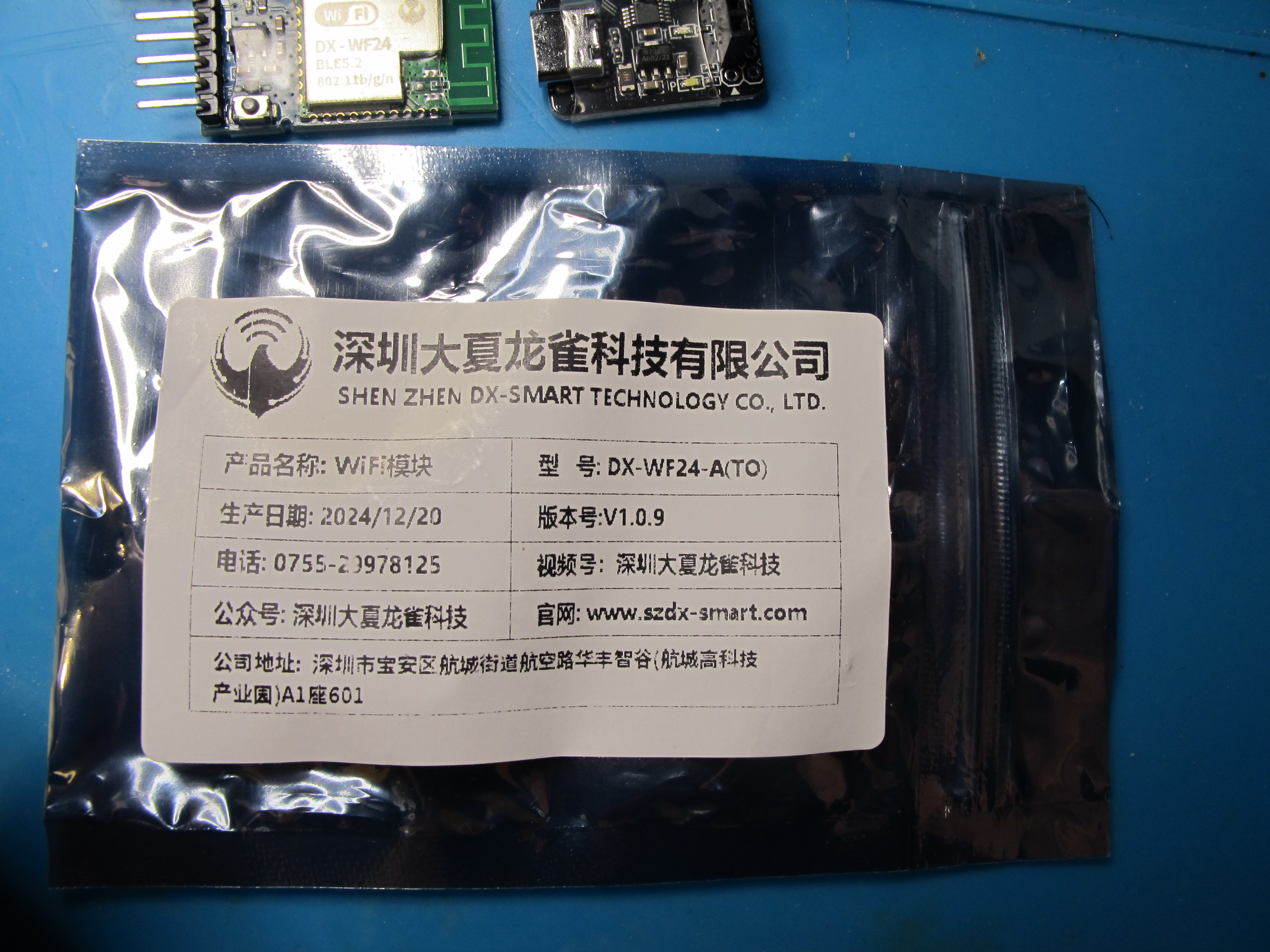 DX-Smart BK7238 DX-WF24A Module with DX-PJ16-V1.1 CH340 USB-TTL from ...