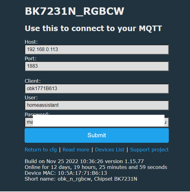 Motion sensor with BK7231N and TuyaMCU battery powered devices protocol