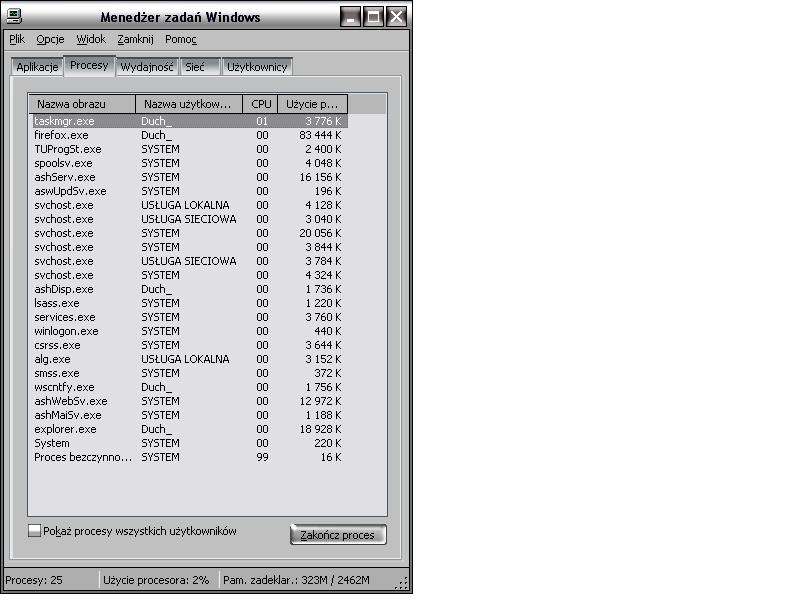 Bezpieczne wyłączanie procesów na Dell Inspiron 8200 z Pentium 4 i ...