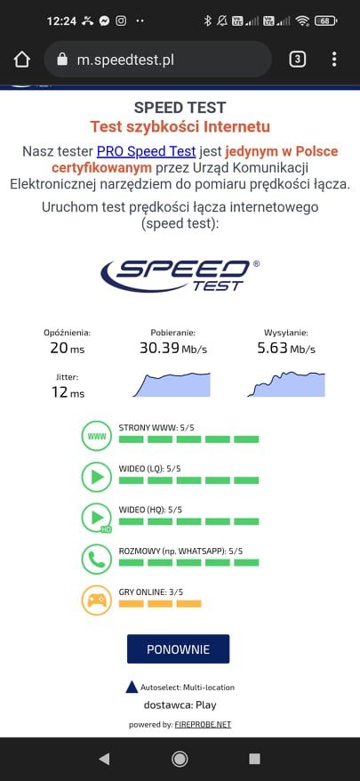 Spadki prędkości na WIFI w NET BOX ZTE MF256 LTE od Play - jakie ...