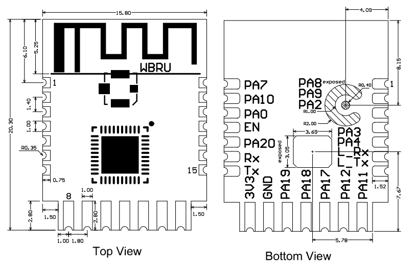 WBR2, WBR3, WBRU, W701-VA2-CG pinout, datasheet, flashing for Home ...