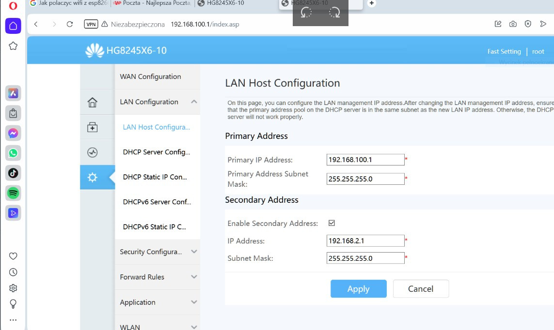 Netia światłowód WiFi 6, Huawei HG8245X6-10 lub ORANGE