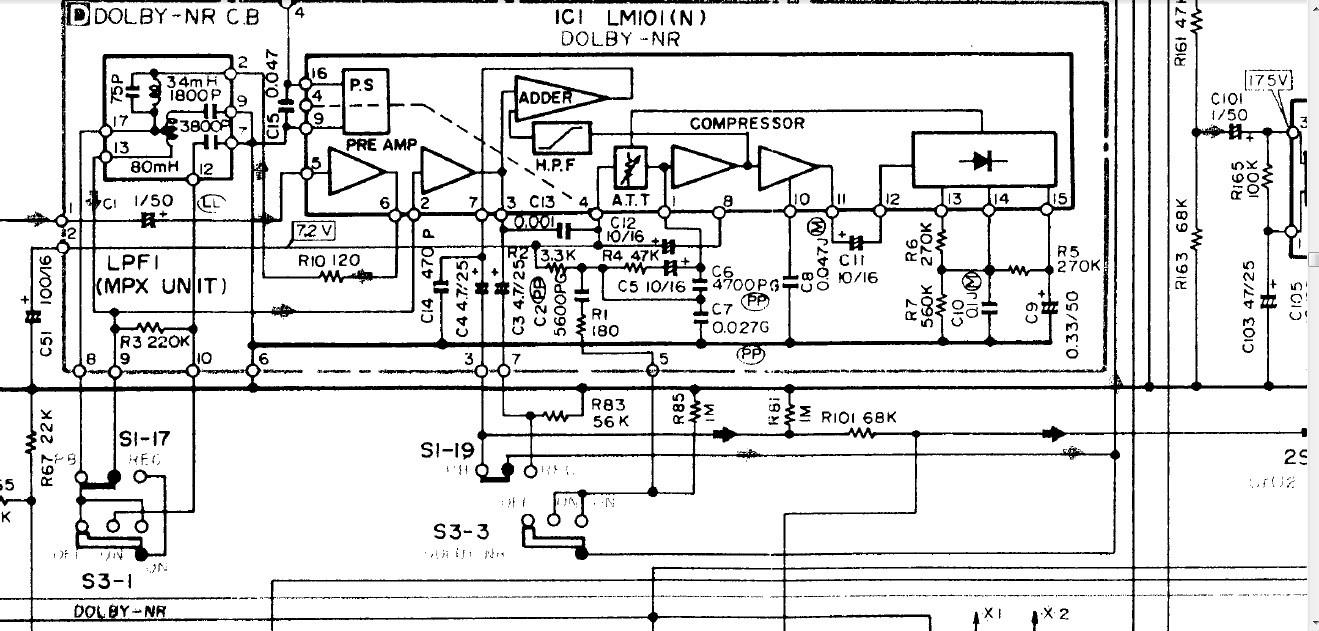 Aiwa AD-6700 – trzaski i szumy w jednym kanale, usterka modułu Dolby