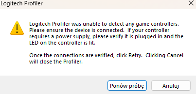 LOGITECH DFGT błąd po instalacji oprogramowania na Windows 11