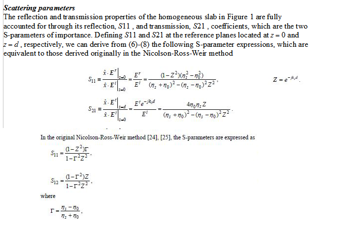 Nicholson-Ross-Weir Method | Forum for Electronics