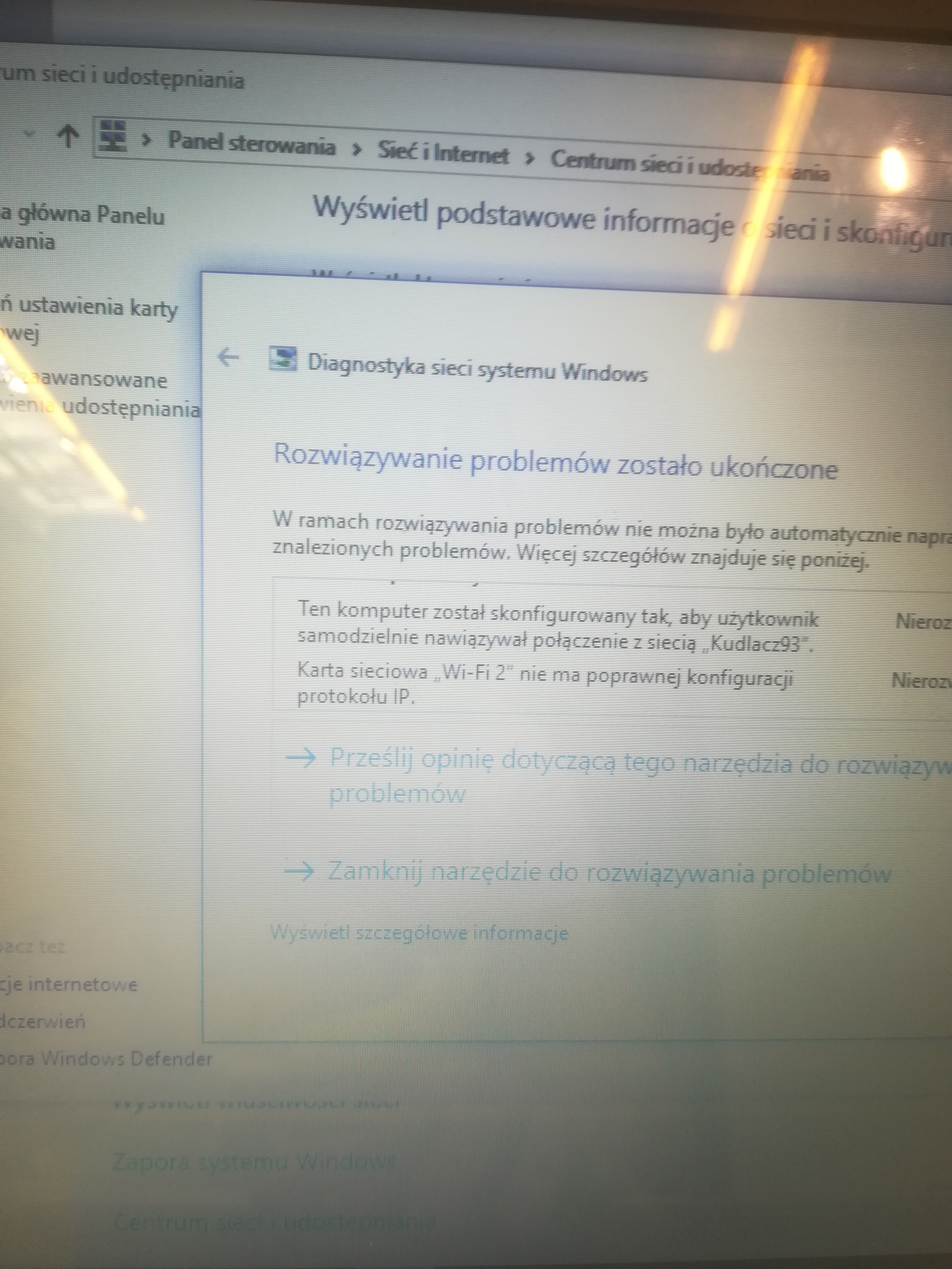 Brak internetu przy łączeniu z jedną, konkretną siecią bezprzewodową