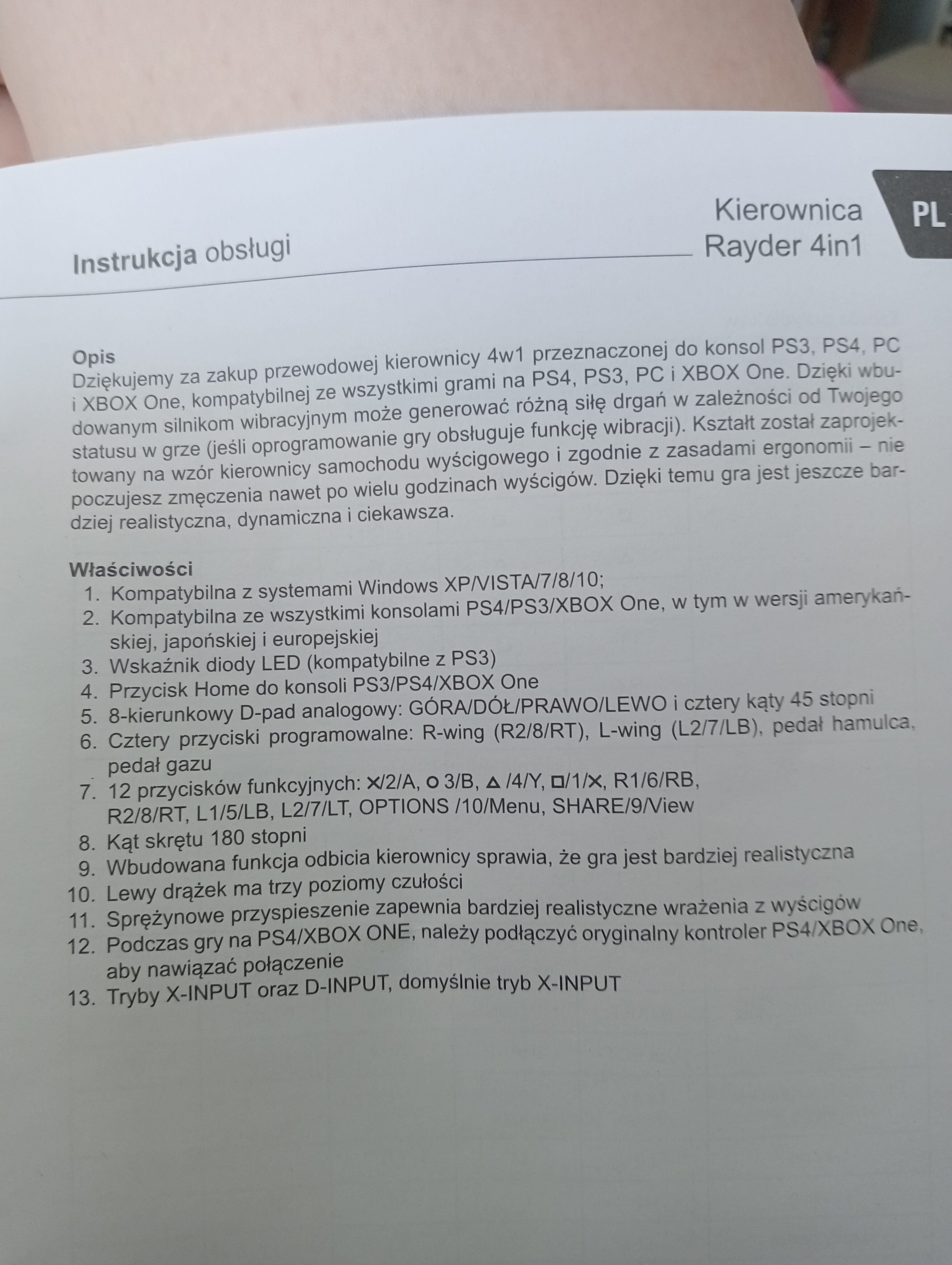 Konfiguracja kierownicy Tracer Rayder 4 in 1 - poszukiwane instrukcje
