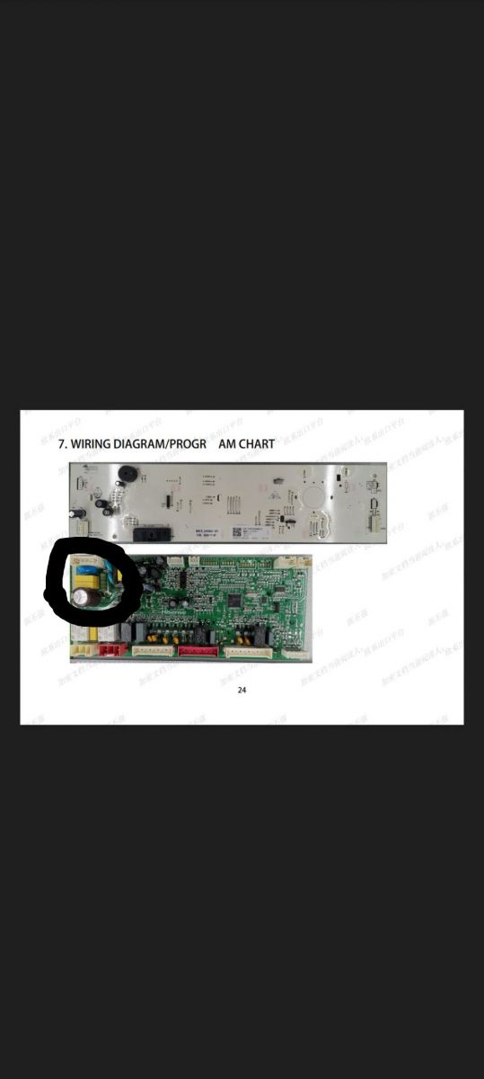 Hisense WDQR1014EVAJMT identyfikacja kostki w pralce po naprawie modułu - 2